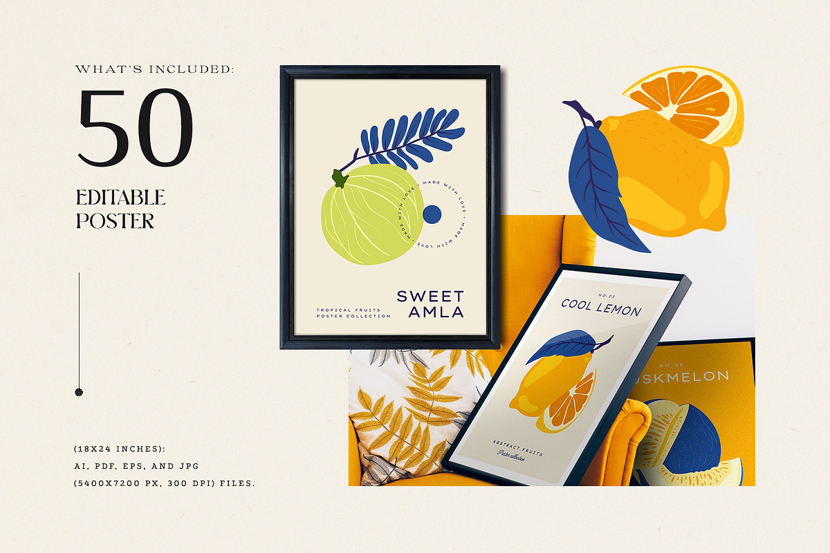 Cool Fruits Poster Builder
