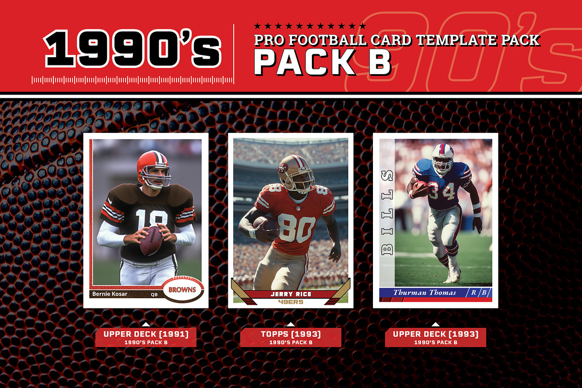 Pro Football Card Templates