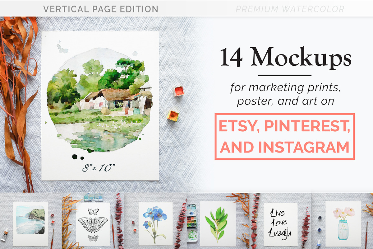 Premium Art Print Mockups for Etsy, a Print Template by Drifter Studio ...