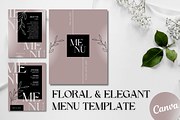 Floral and Elegant Menu Template