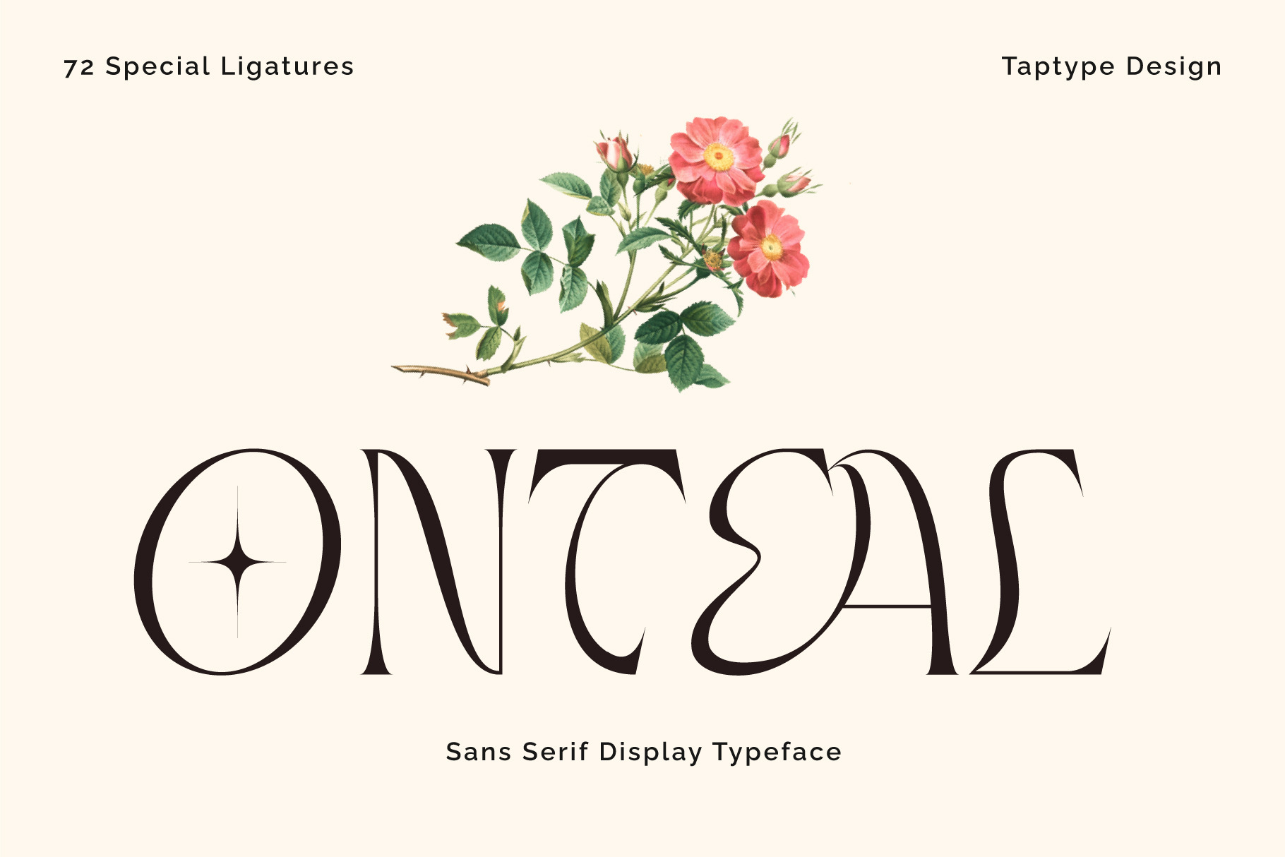 Onteal - Serif Display Ligature Font