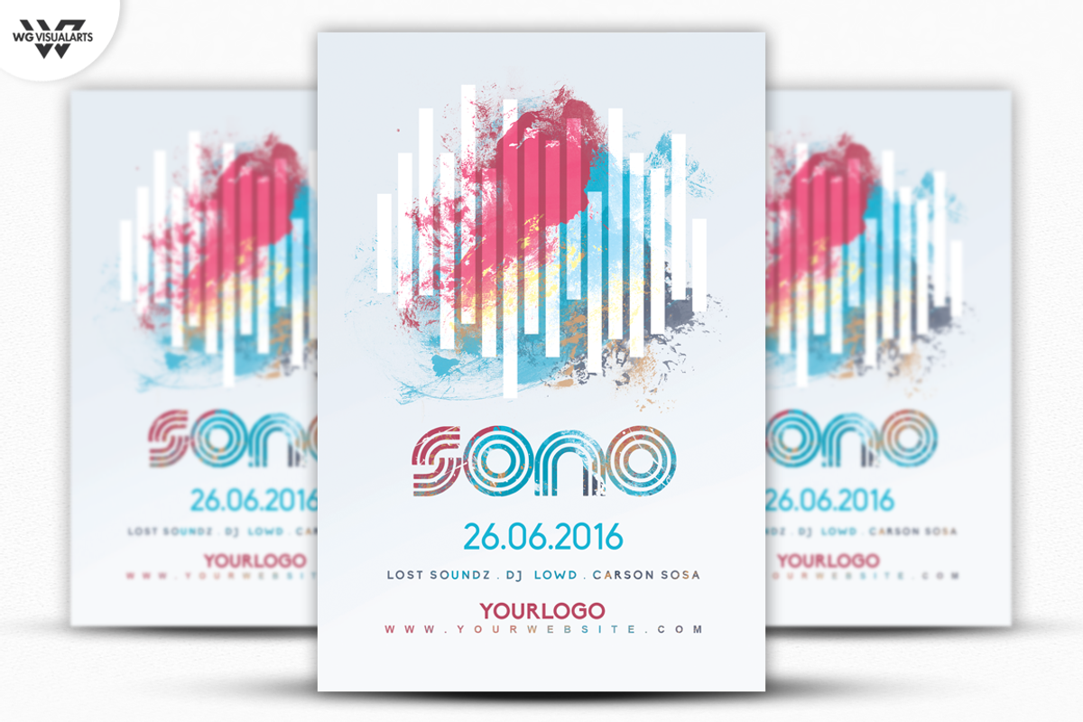 ABSTRACT ART Flyer Template, a Flyer Template by WG DESIGN