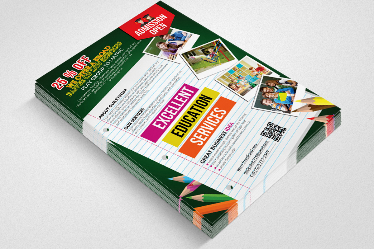 Education Promotion Flyer, a Flyer Template by Psd Templates