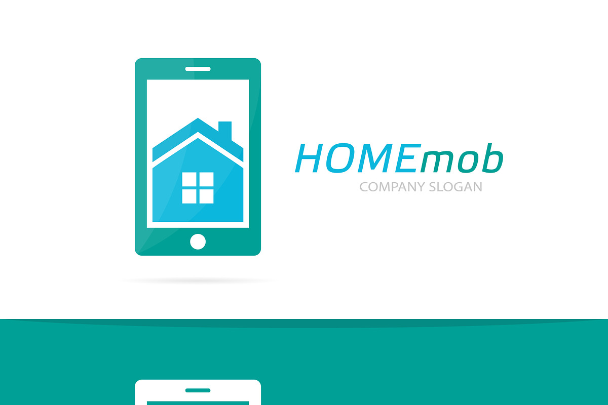 House and phone logo combination, a Branding & Logo Template by GraphiShop