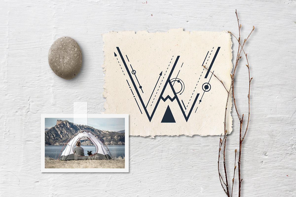 Totem. Mystical Font. Line Art Style, a Script Font by Cosmic Store