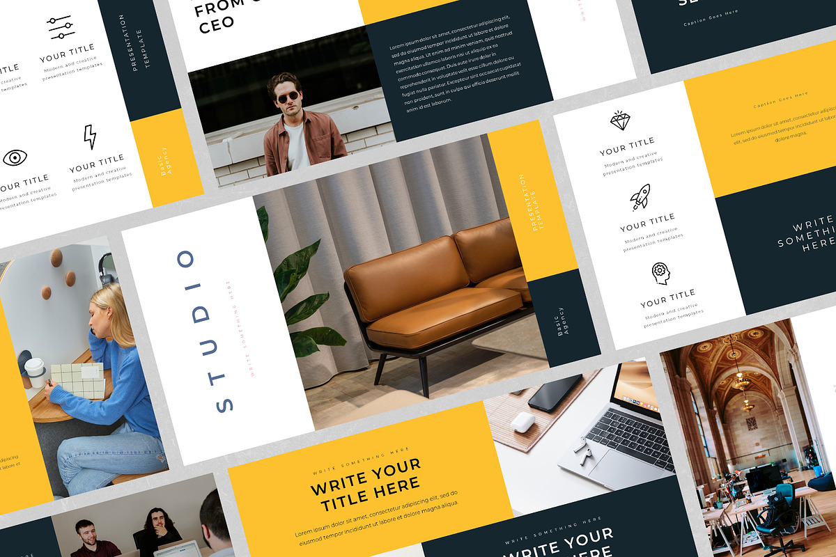 Studio - Google Slides Template, a Presentation Template by Bervisual