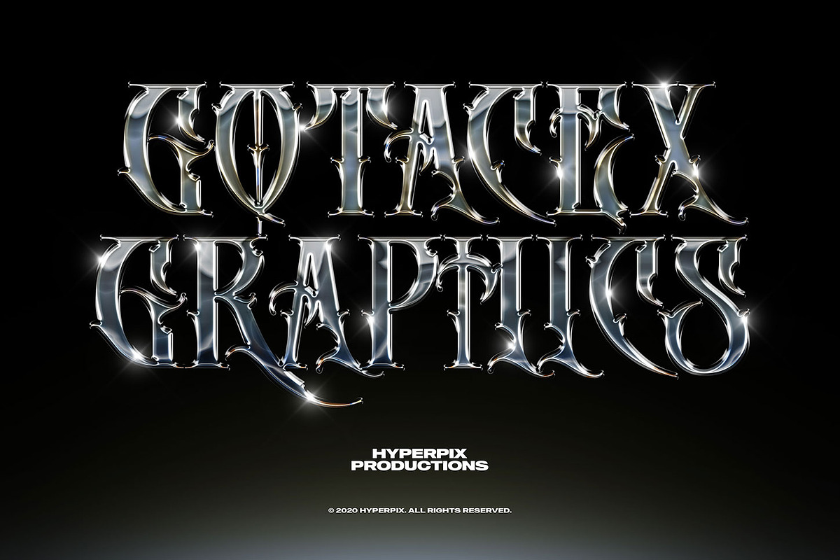 Chrome Text Styles Vol.1, a Layer Style Add-On by Hyperpix Productions