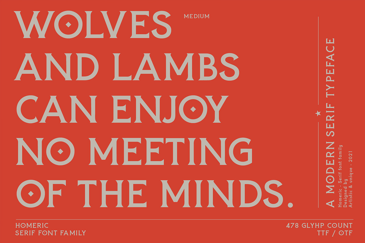 Homeric - Serif font Family, a Serif Font by Artistic & Unique