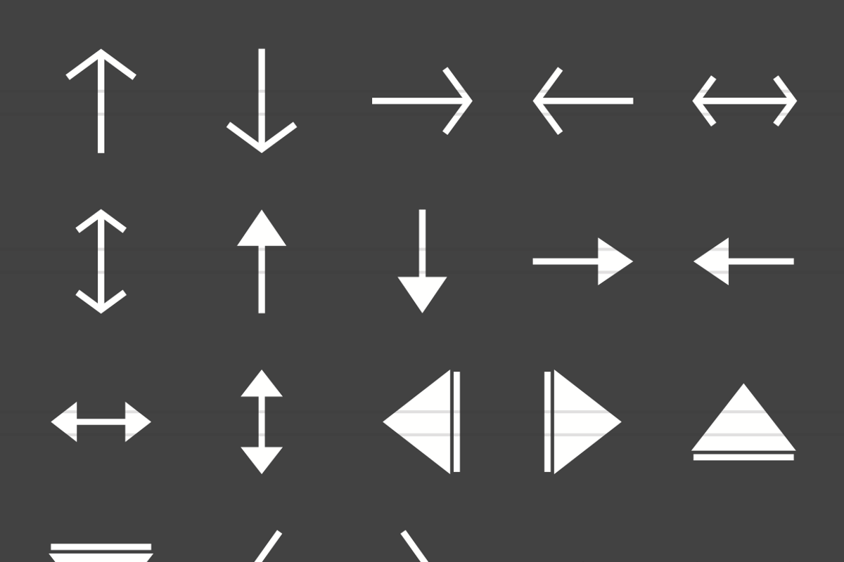 50 Arrows Glyph Inverted Icons, an Icon by IconBunny