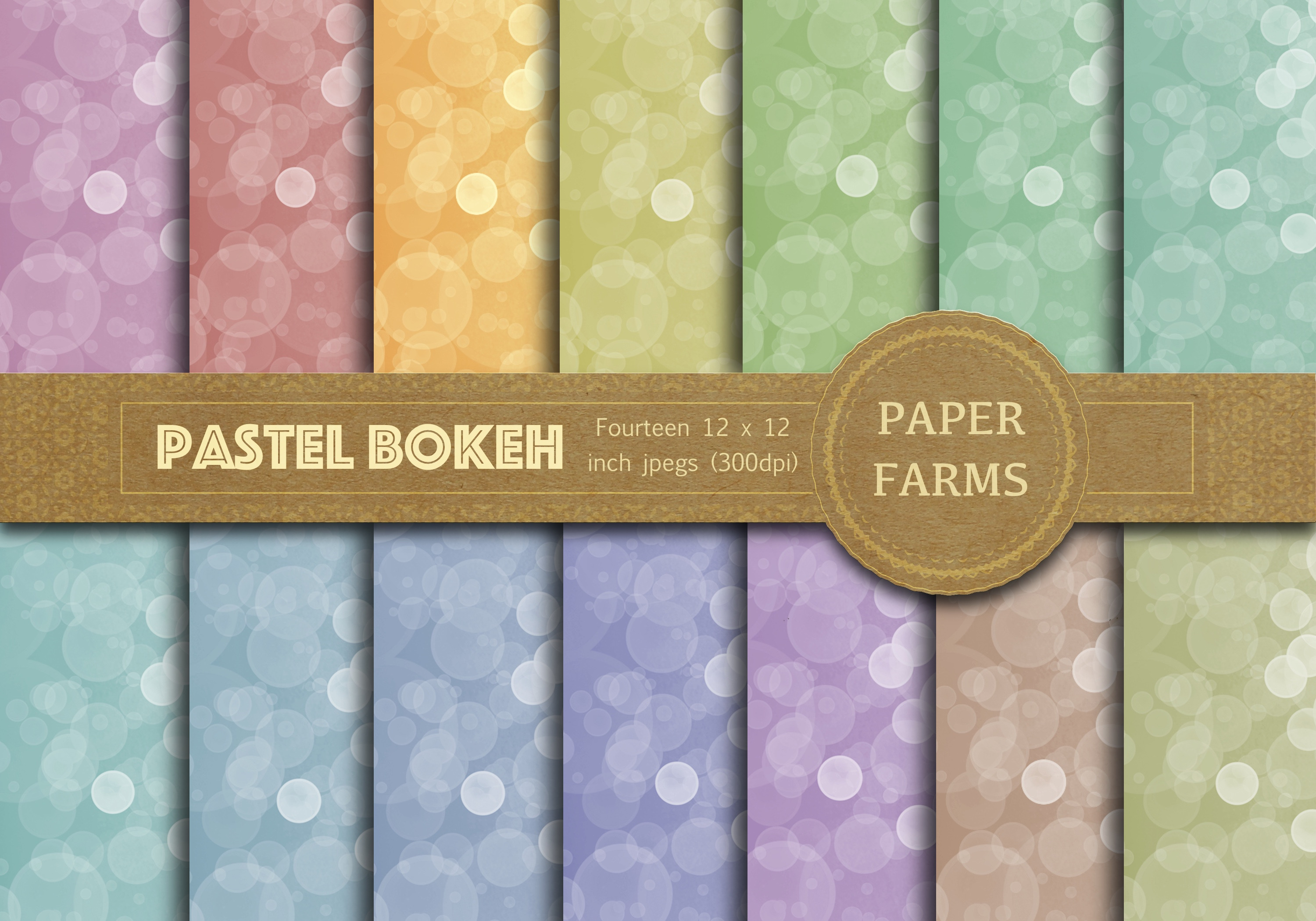 Pastel bokeh digital paper | Graphic Patterns ~ Creative Market