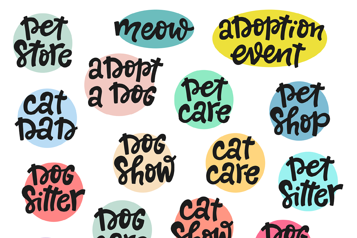 Meow&Woof Set, an Animal Illustration by Anna Krestiannykova