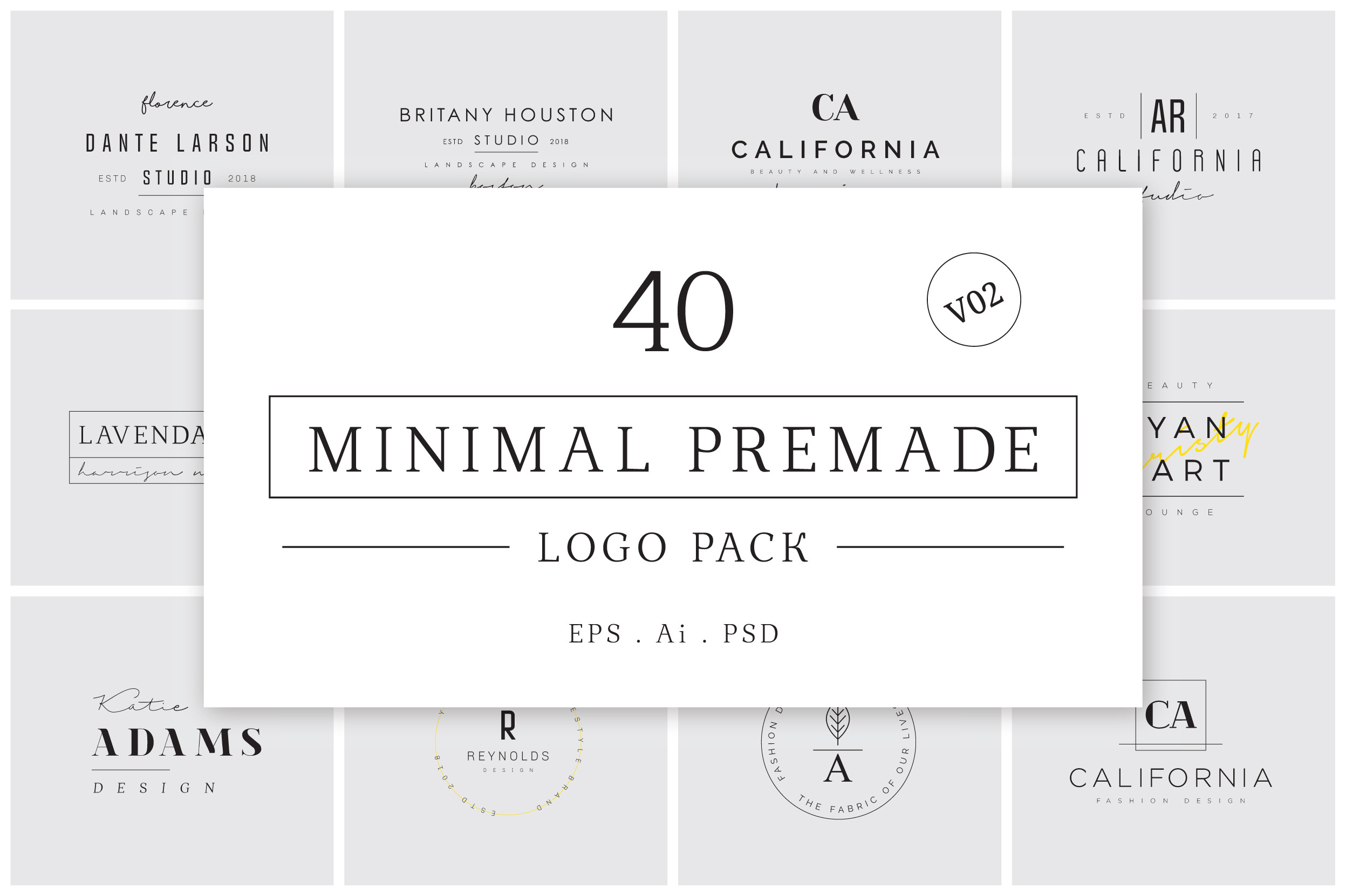 Minimal Premade Logo Bundle V02, a Branding & Logo Template by ...
