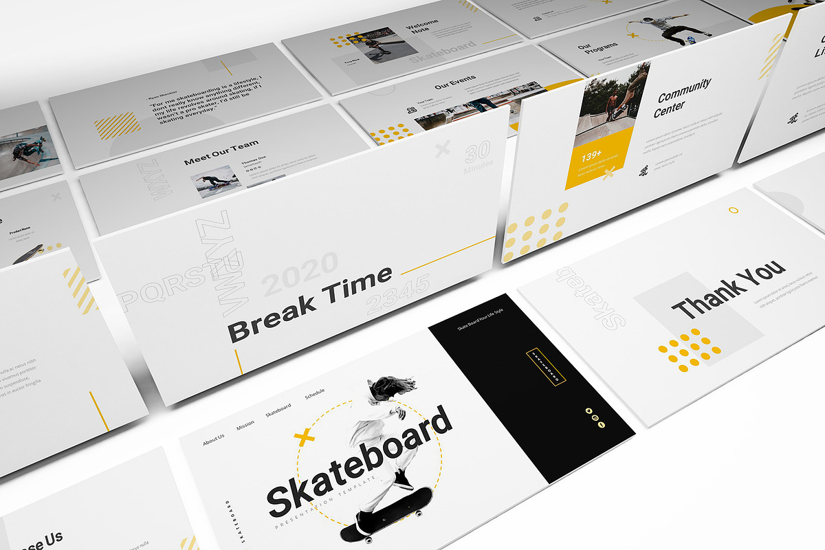 Skateboard Google Slides Template, a Presentation Template by Formatika ...