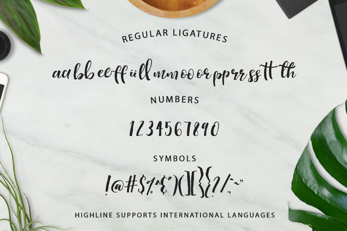 Highline Font, a Script Font by Creativeqube Design