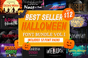 Halloween Font Bundle Vol 1, a Font by Allouse Studio