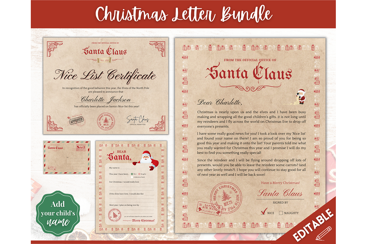 Santa Letter Bundle | Christmas