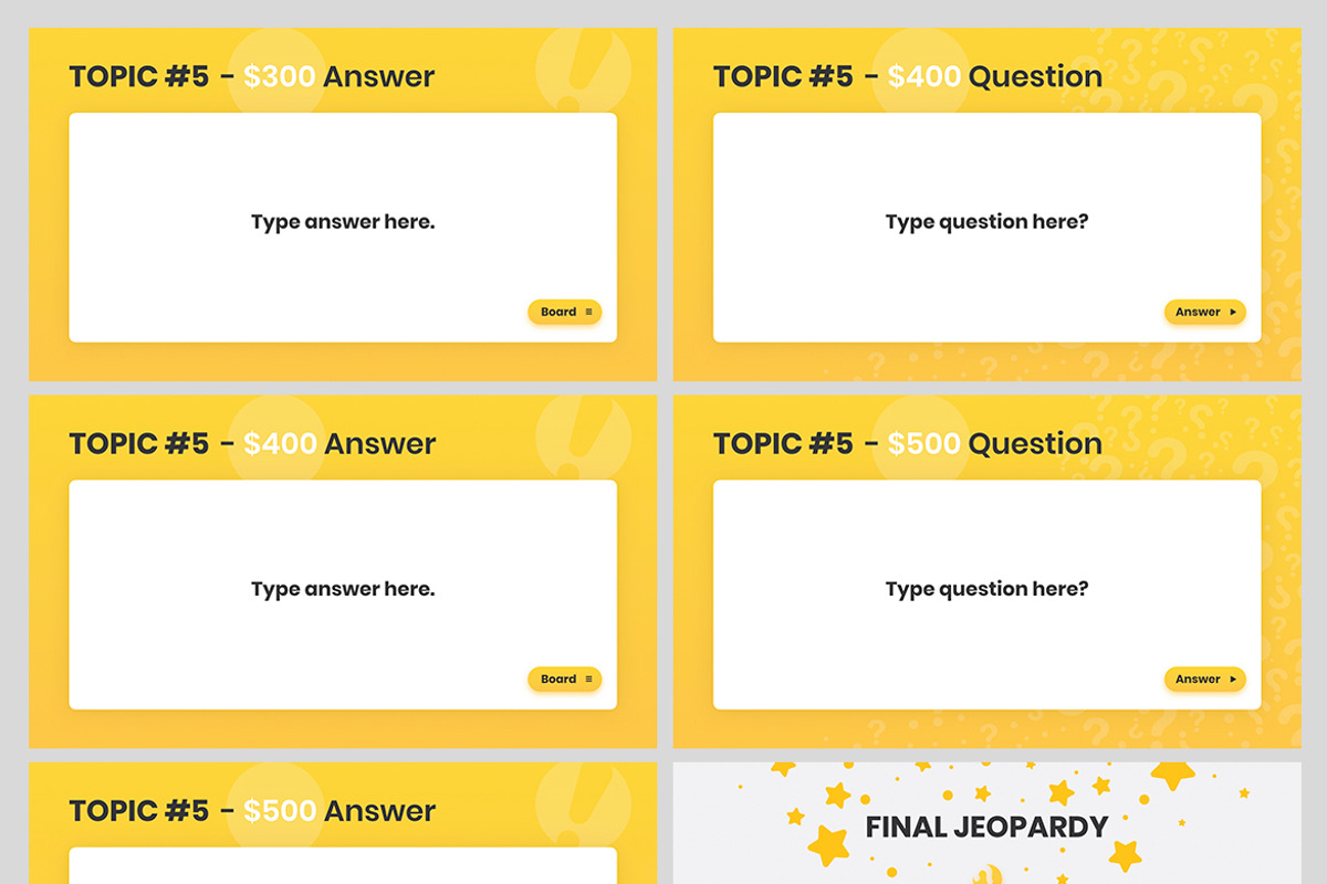 Jeopardy PowerPoint, a Presentation Template by HiSlide.io