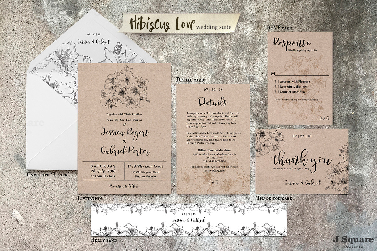 Hibiscus ClipArts & Alphabets, an Object Graphic by JSquarePresents