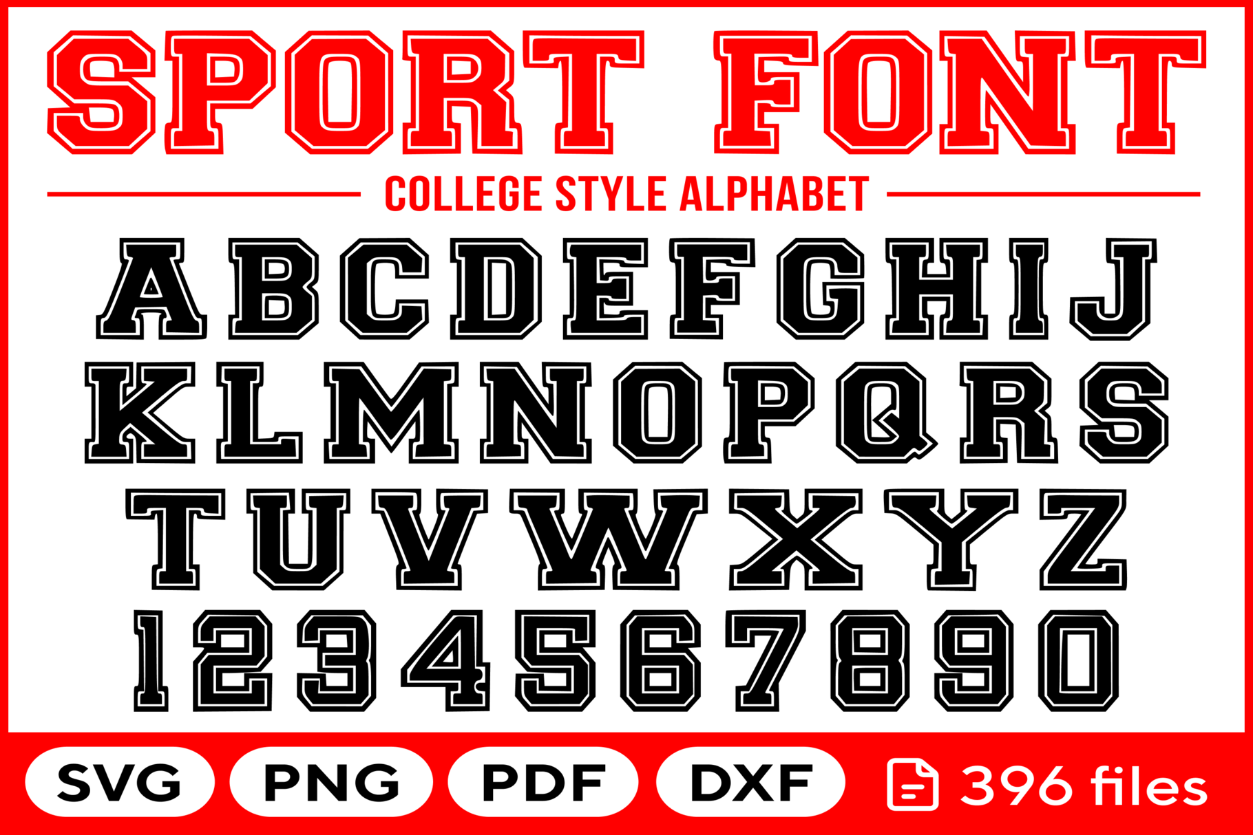 University Font Svg Png Pdf Dxf, an Object Graphic by Custom Fonts ...