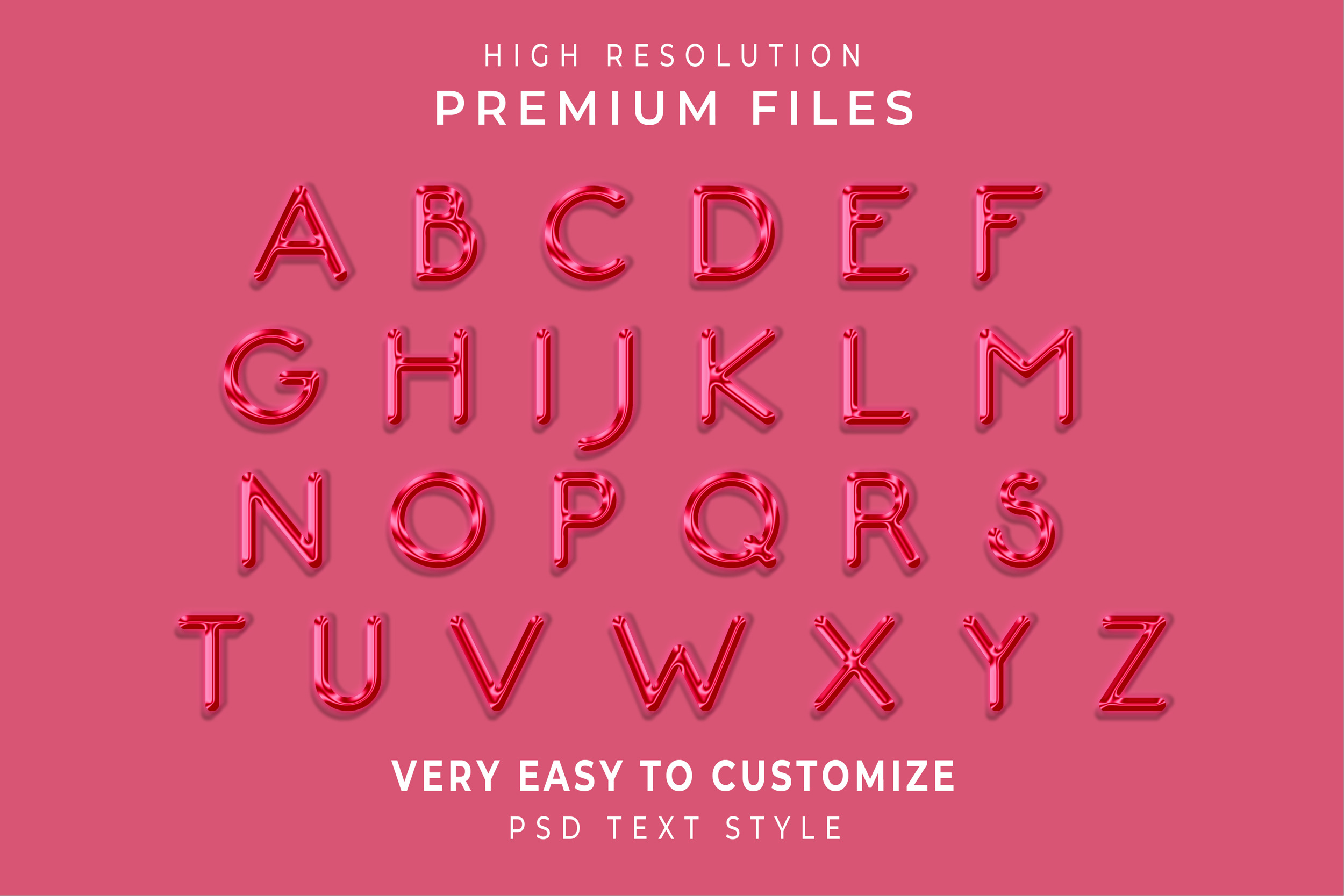 Red glossy 3d text effect, an Action Add-On by thedesignsource