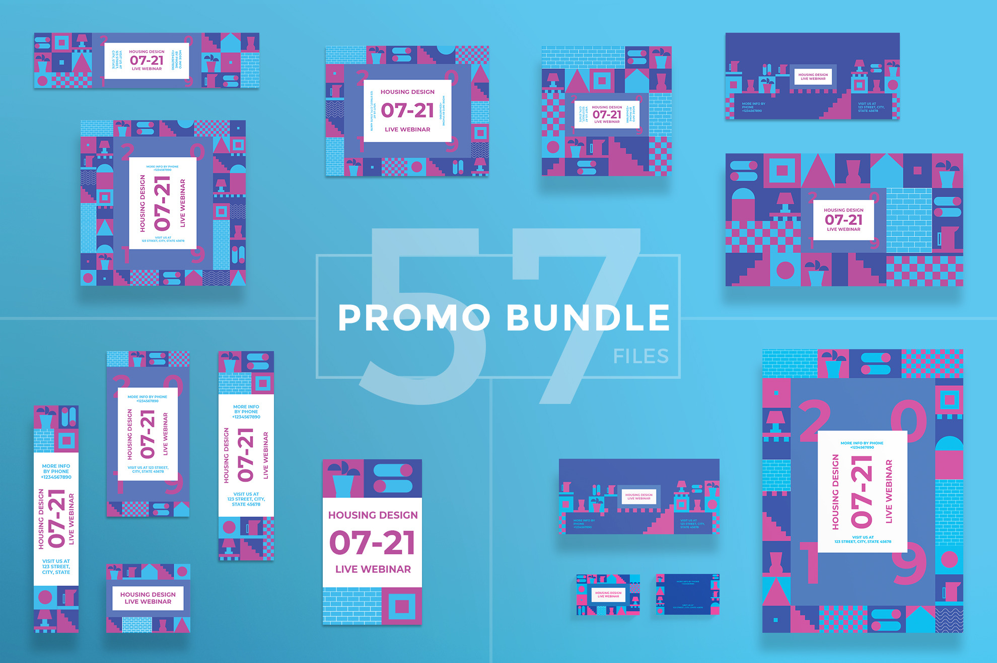 Promo Bundle | Housing Design | Poster Templates ~ Creative Market