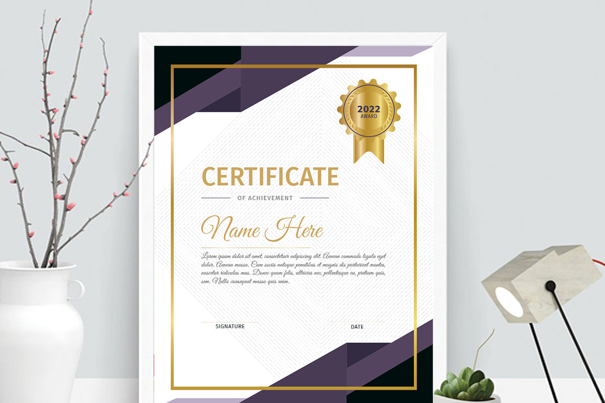 Creative Certificate Design Template, a Stationery Template by MRI STUDIO