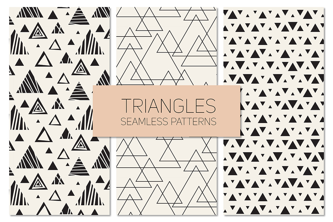 Triangles. Seamless Patterns Set 11, a Pattern Graphic by Curly_Pat