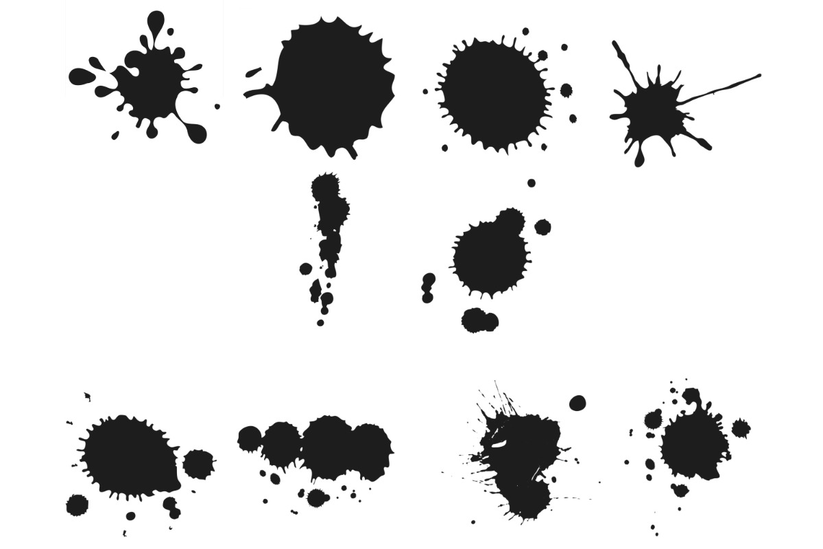 Splash Splatter Marks Set 1 Procreat, a Brush Add-On by Disasterology Ink