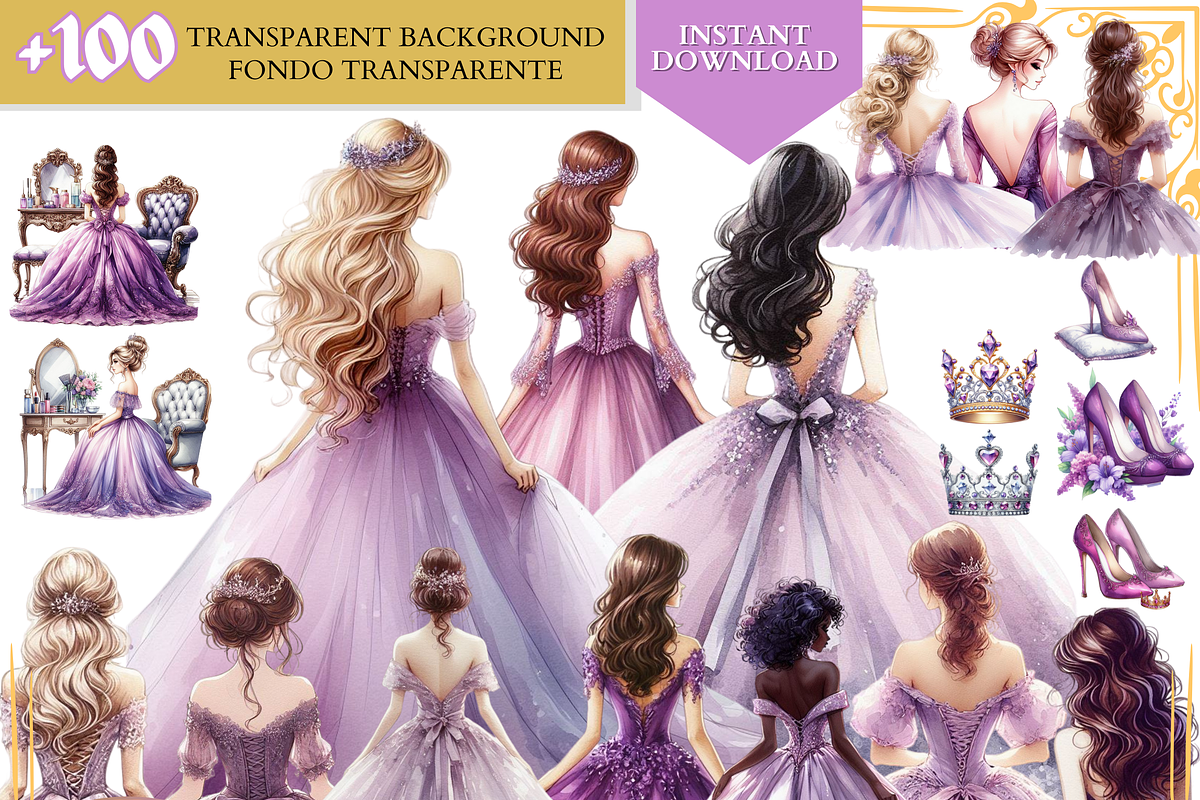 Purple Princess Clipart lila Quince