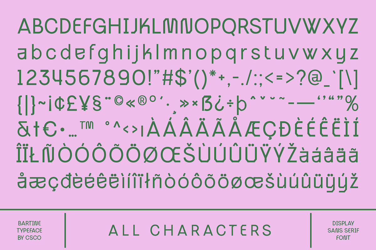 Bartine – Industrial Font, a Sans Serif Font by Craft Supply Co.