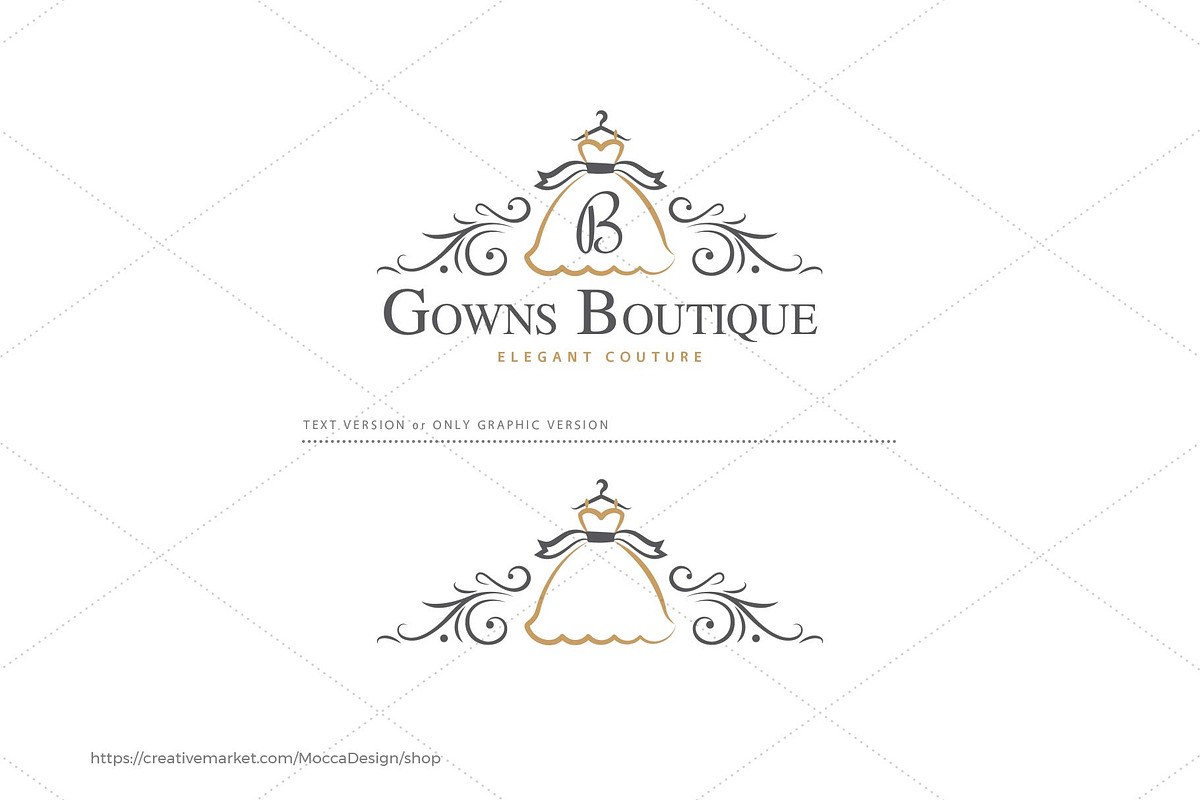 Gowns Boutique Logo, a Branding & Logo Template by Mocca Design