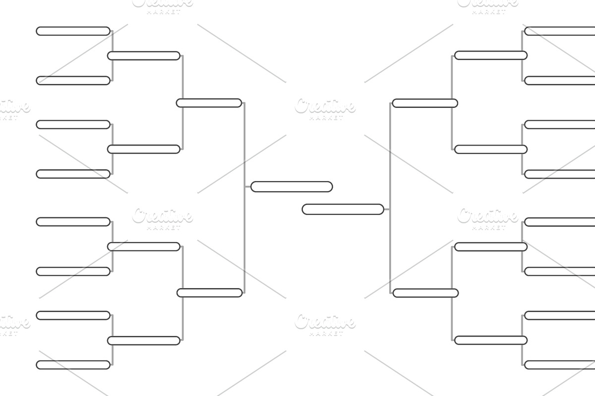 Simple tournament bracket template, a Person Illustration by BestPics