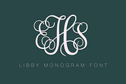 Libby OTF Desktop Web Monogram Font, a Script Font by HERRINGTON DESIGN
