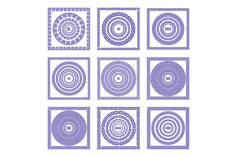 set violet Greek borders. vector, a Background Graphic by Rommeo79