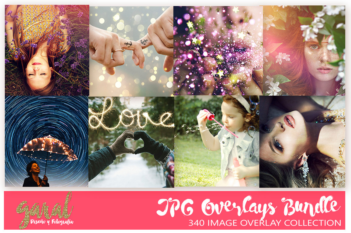 Photo Overlays Bundle, 340 Overlays, a Layer Style Add-On by Garal ...