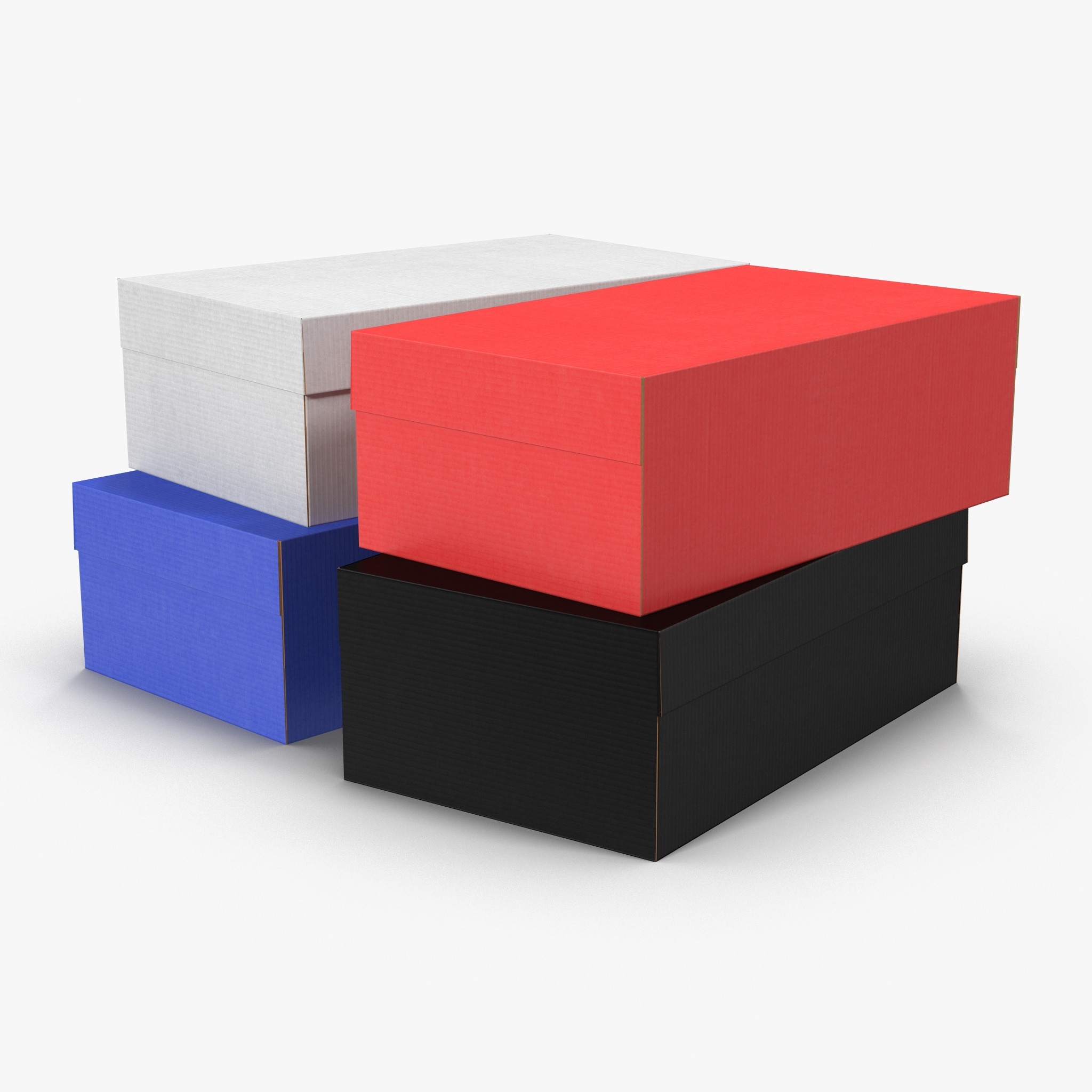 Colored Shoe Boxes Low-Poly, an Object 3D Model by 3D_PikNik