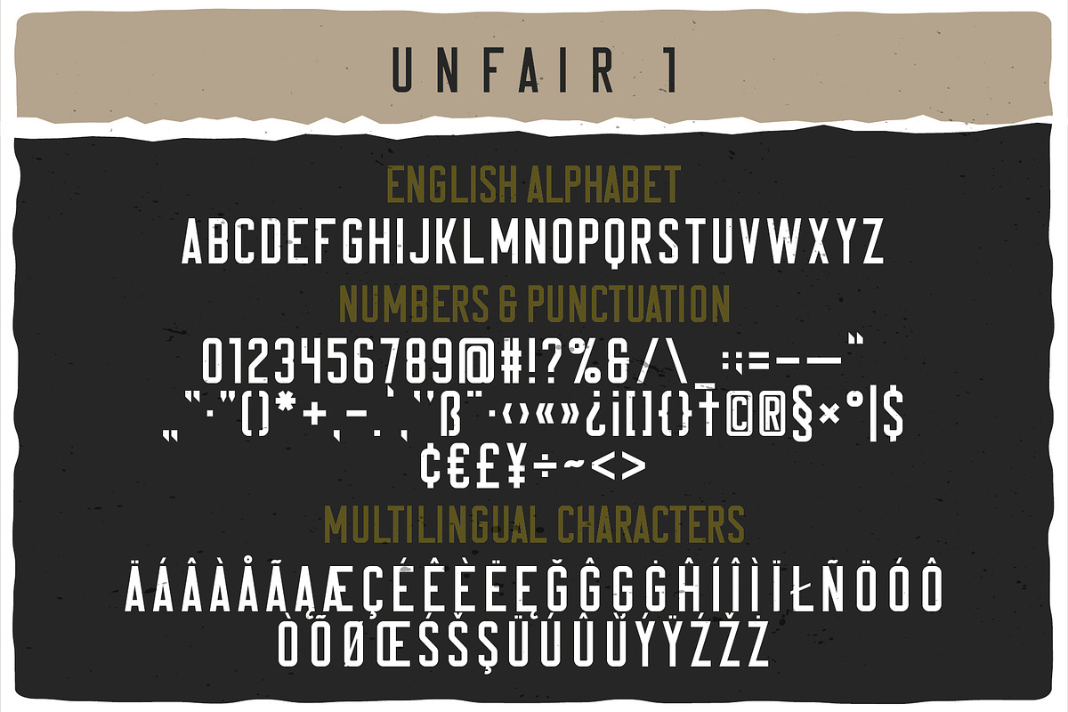 Unfair Font Family, a Font by VozzyStock