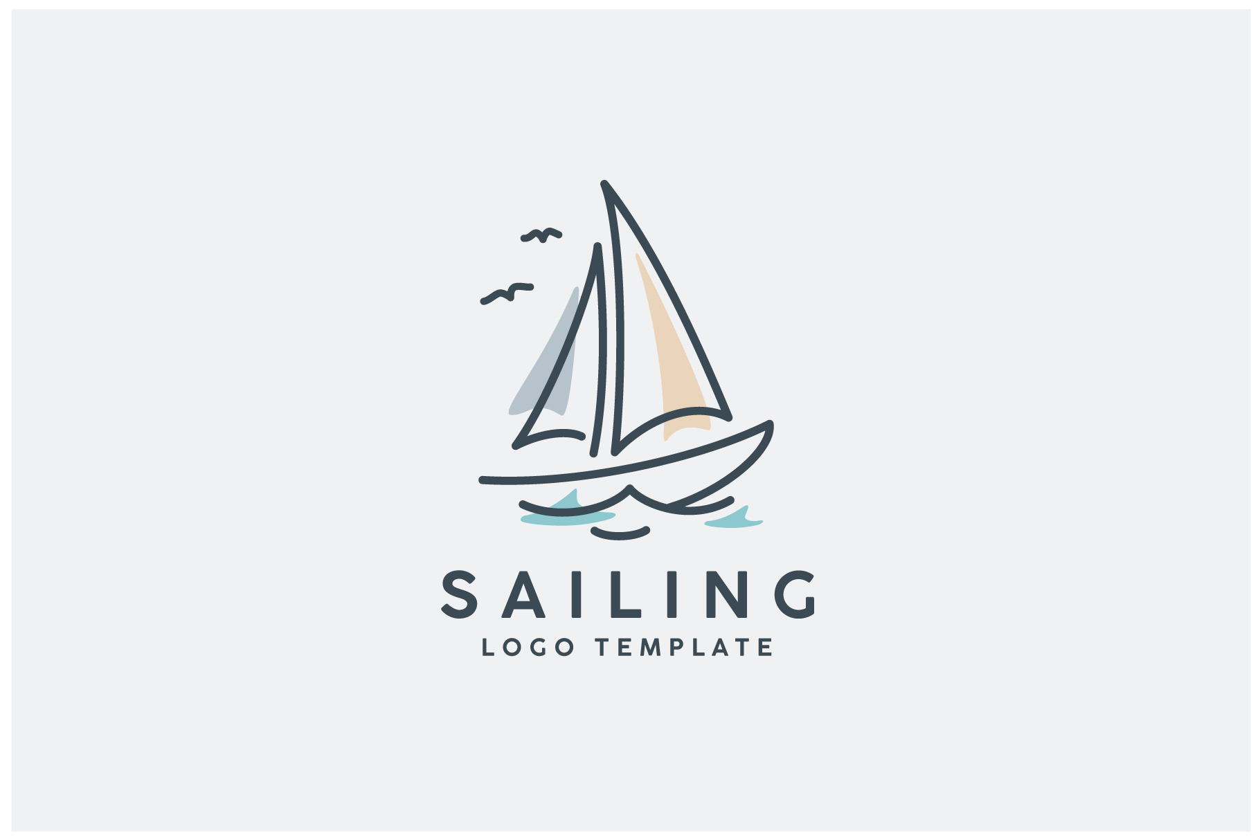 Simple Sailboat dhow ship boat logo, a Branding & Logo Template by Enola99d