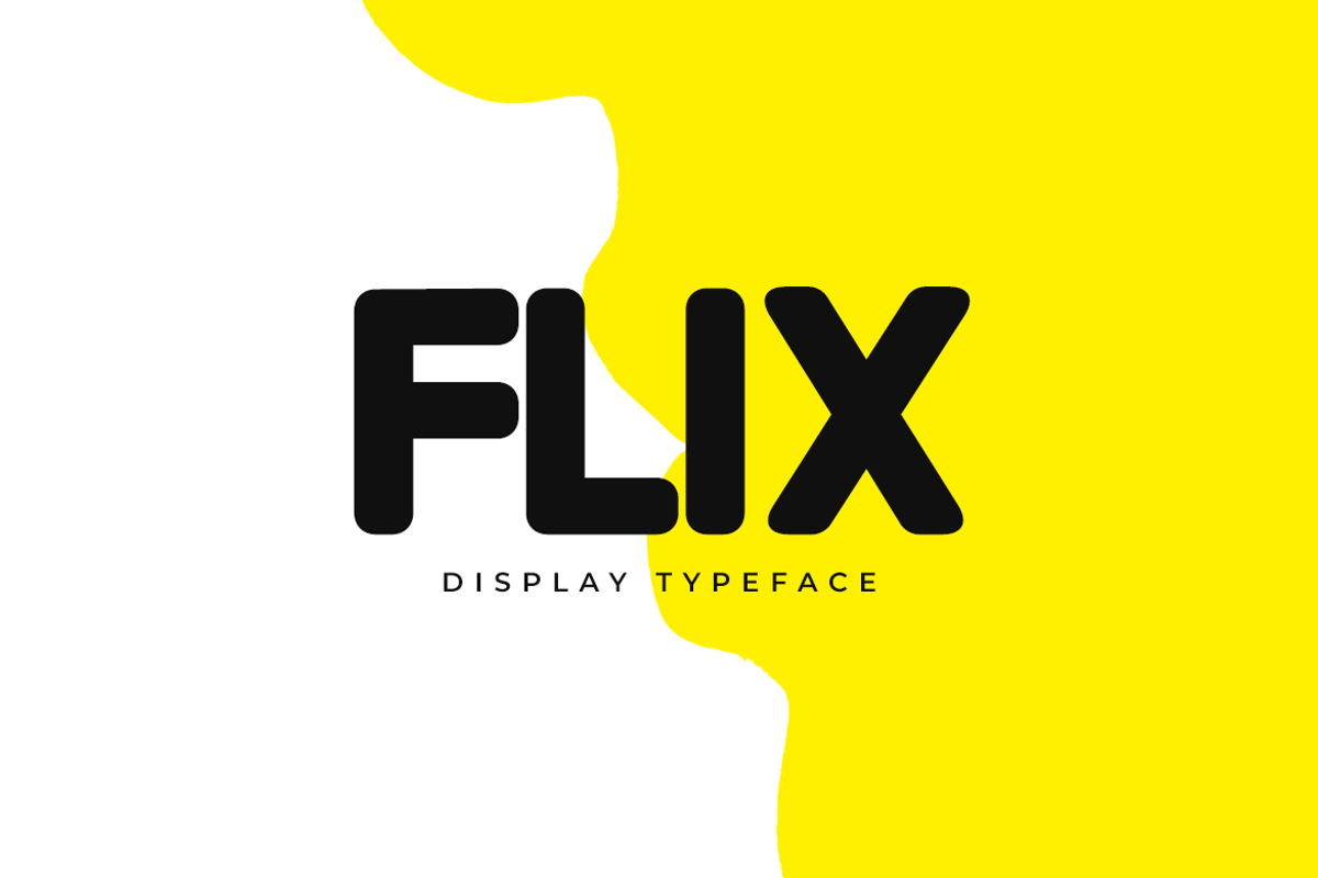 FLIX -Unique Display / Logo Typeface, a Font by Designova®