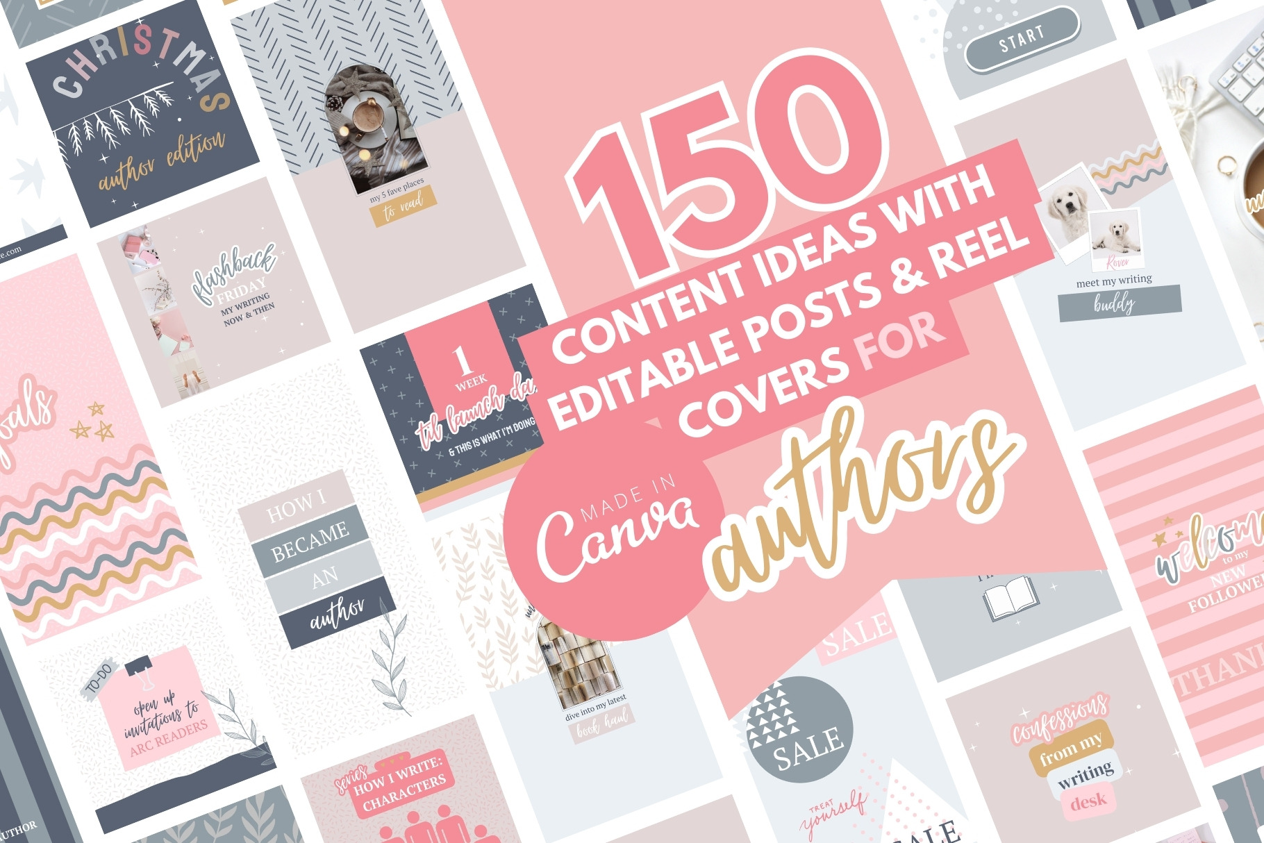 150 Instagram templates for AUTHORS!