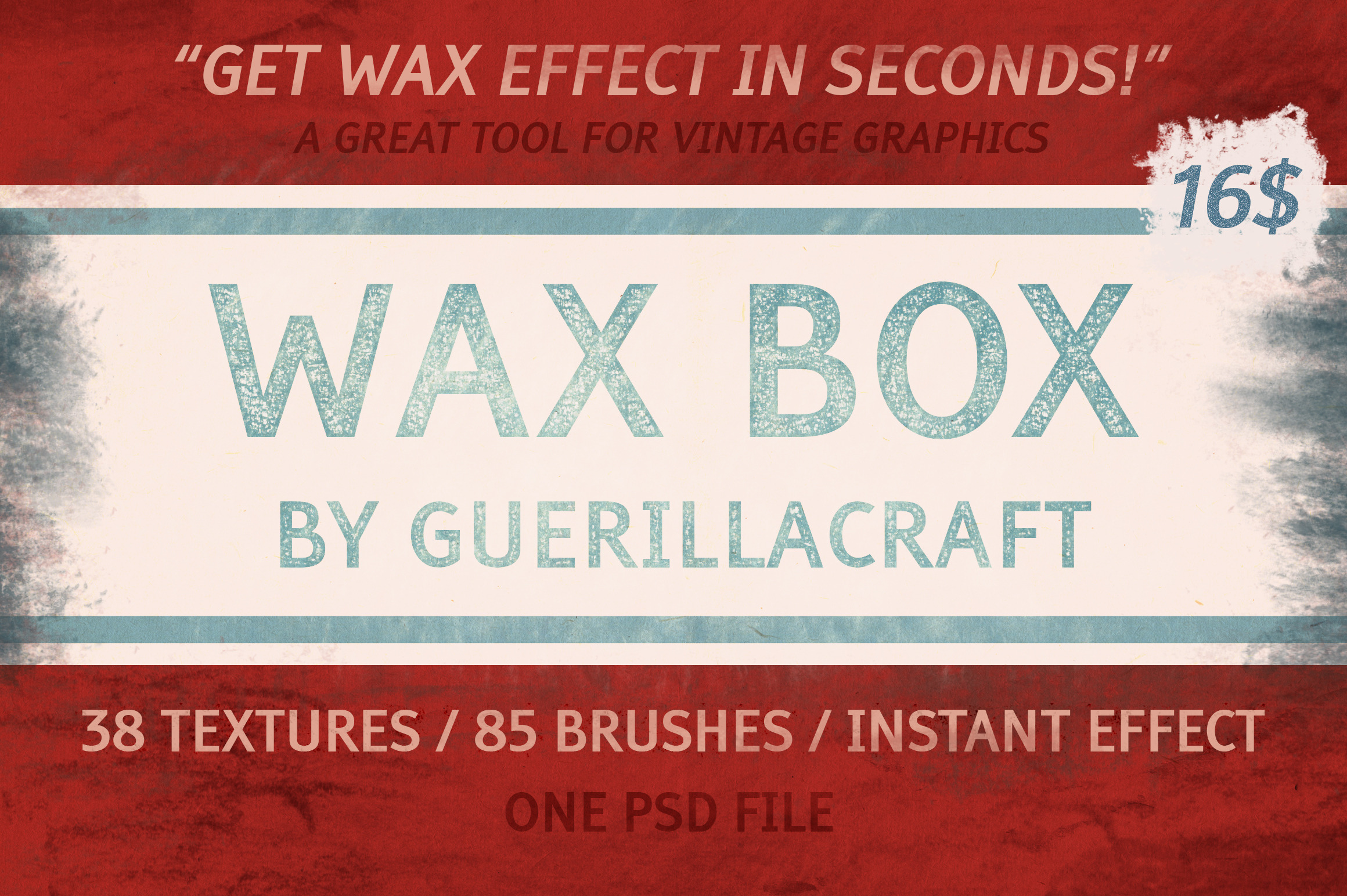 Wax Box - Wax Effect in seconds!, a Layer Style Add-On by Guerillacraft