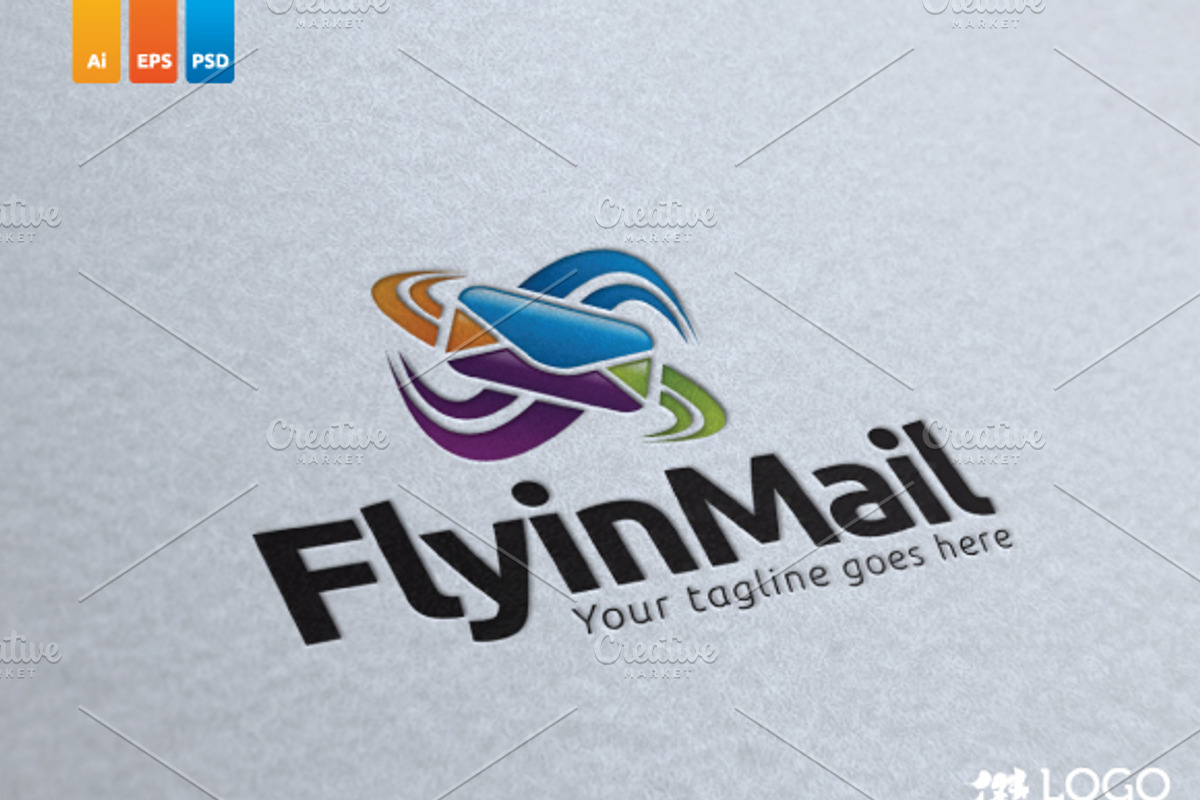 FlyinMail, a Branding & Logo Template by KitCreativeStudio2
