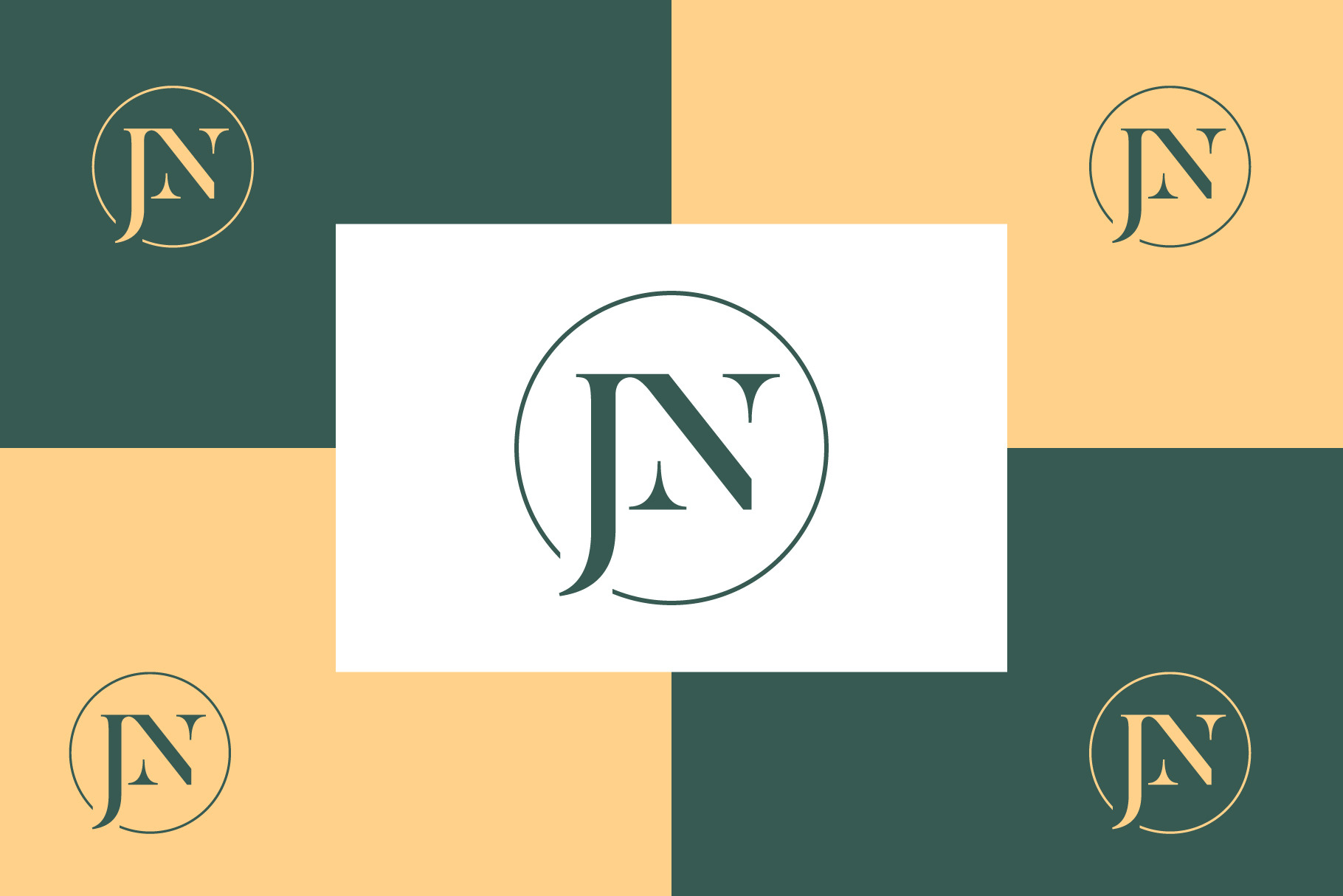 Monogram icon logo JN template, a Branding & Logo Template by idesign_4u