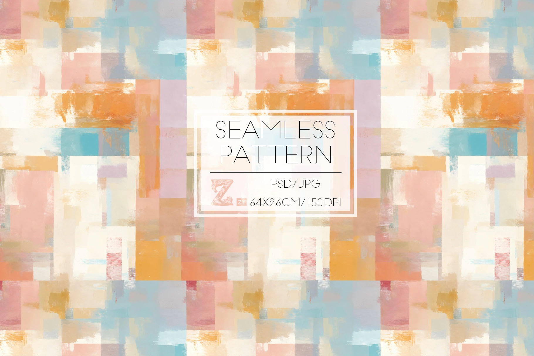 A Seamless Oil Painting, a Pattern Graphic by yahu88studio