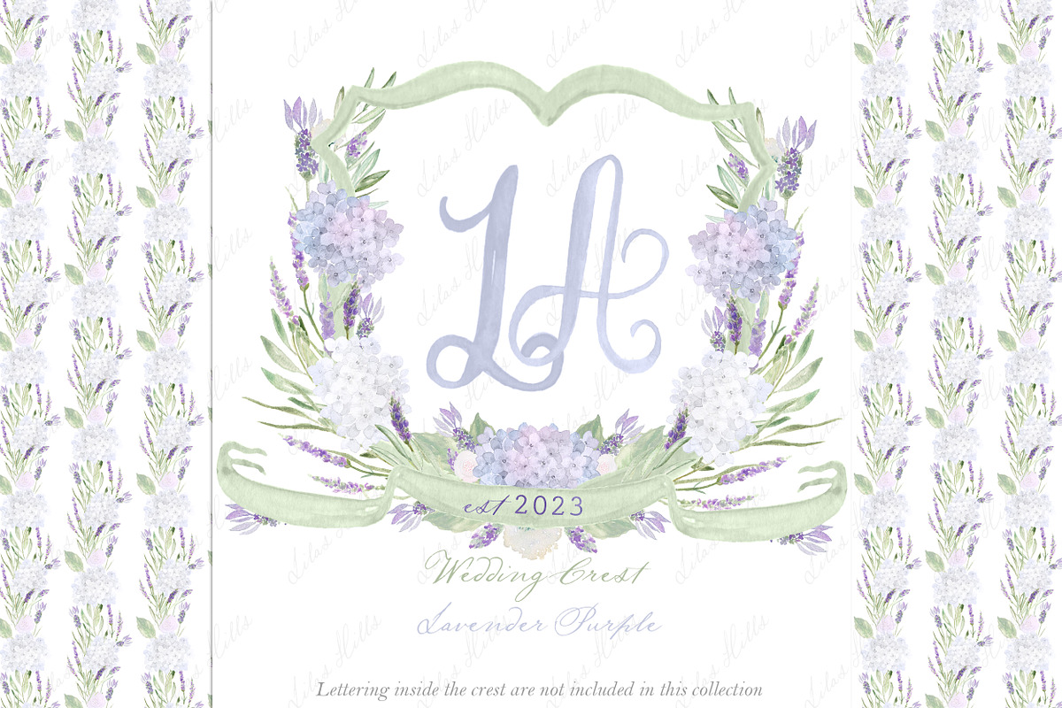 Lavender Wedding Family Crest DIY, an Illustration by LABFcreations