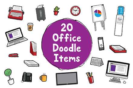 Office Doodle Pack 1 | Technology Illustrations ~ Creative Market