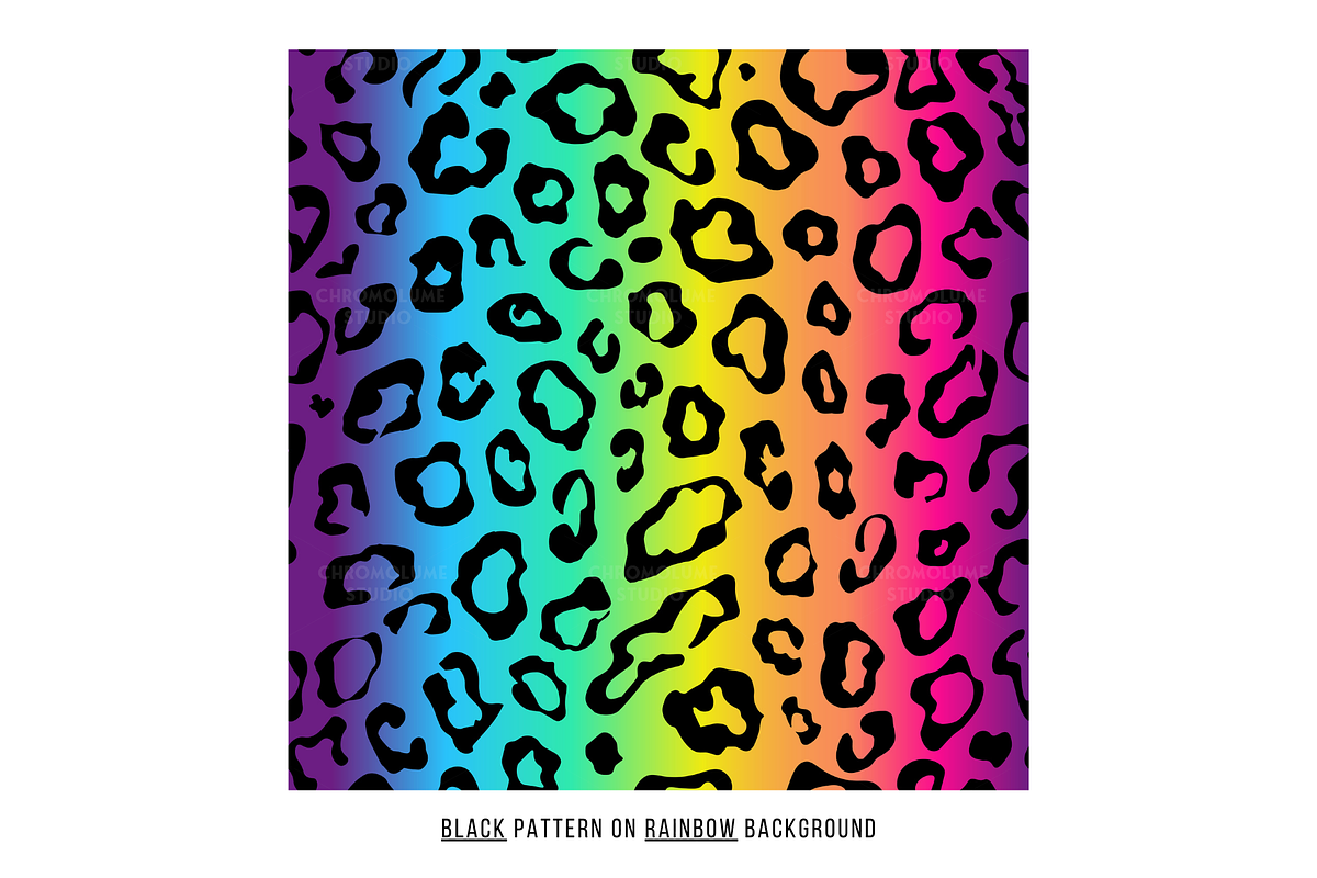 Rainbow Animal Print Digital Paper