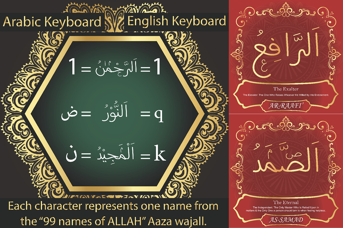 99 Names of ALLAH "Handwriting 2.0"