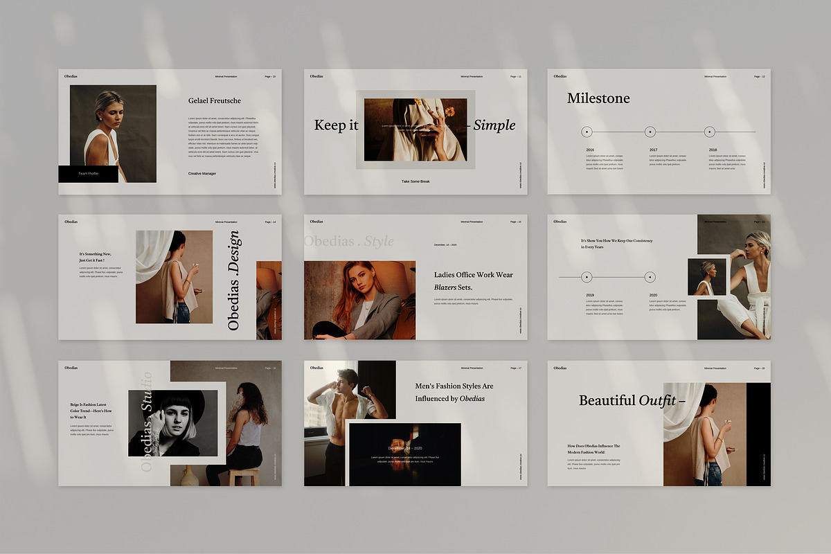 Obedias Keynote, a Presentation Template by Visuel Colonie®