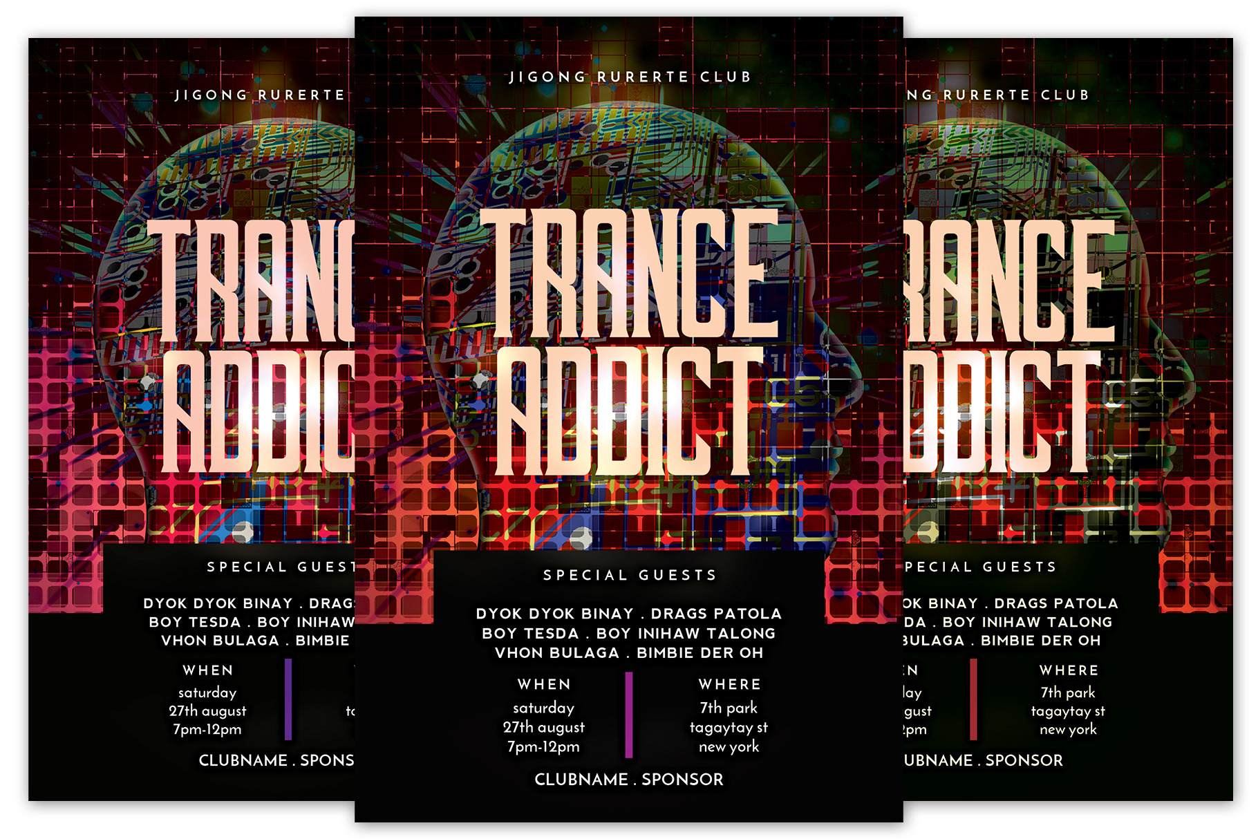 Trance Addict Flyer, a Flyer Template by KiraYamato Design Studio